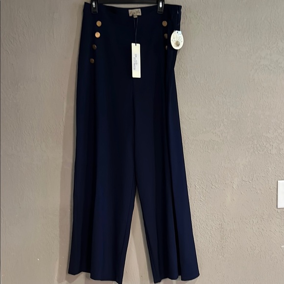 Lindy Bop | Pants & Jumpsuits | Lindy Bop Blue Wide Leg Navy Sailor ...